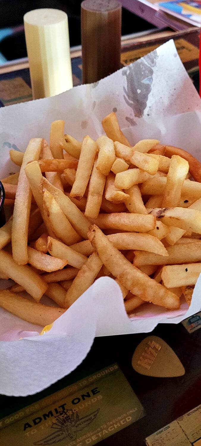 Perfect fries are a simple pleasure that few truly master - crisp exteriors giving way to fluffy insides, these are textbook examples of the art.