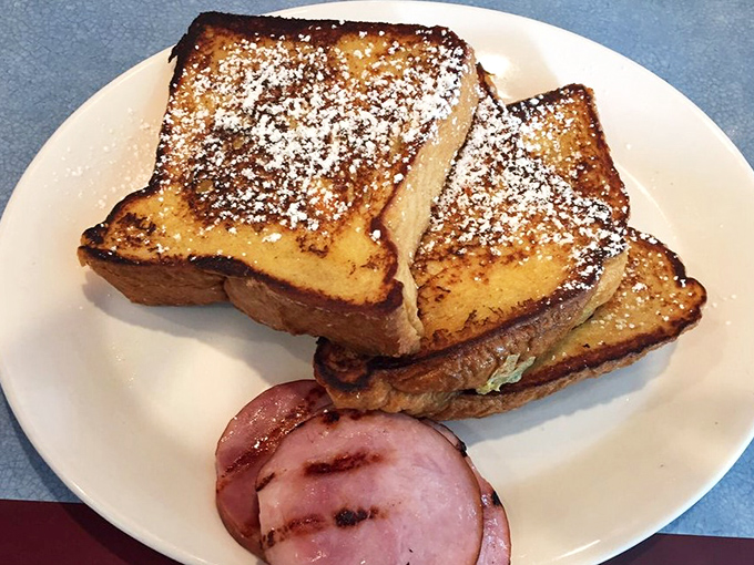 French toast that's achieved that perfect custardy center – the breakfast equivalent of finding a parking spot right in front of your destination.