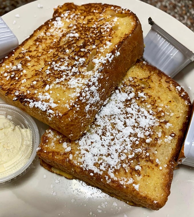 French toast dusted with powdered sugar that transforms ordinary bread into a weekend-worthy celebration on a weekday morning.