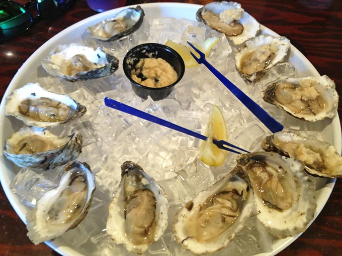 Fresh oysters on ice glisten like precious pearls, each one a briny kiss from the Chesapeake.