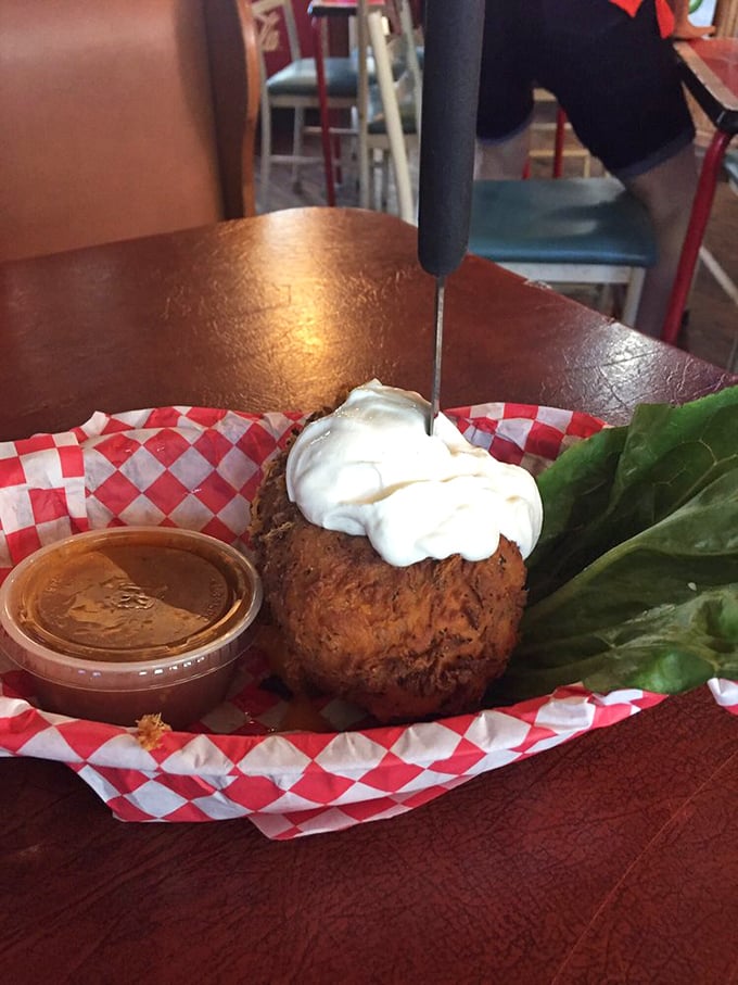 A deep-fried avocado with cooling sauce that answers a question you didn't know needed asking. Texas innovation at its finest.