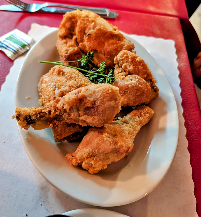 Fried chicken that would make Colonel Sanders weep with jealousy&mdash;crackling skin giving way to juicy meat that practically demands a second helping.