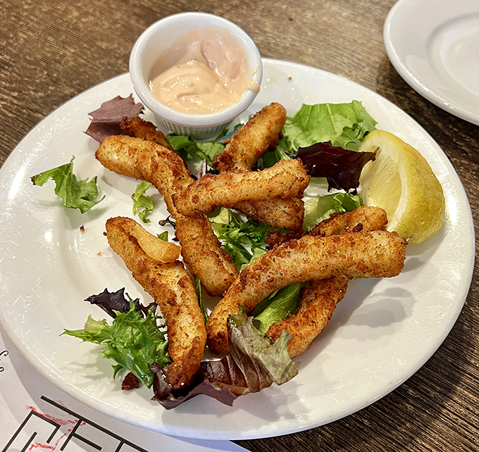 Calamari so tender it defies physics. None of that rubber-band texture that gives calamari a bad name elsewhere.