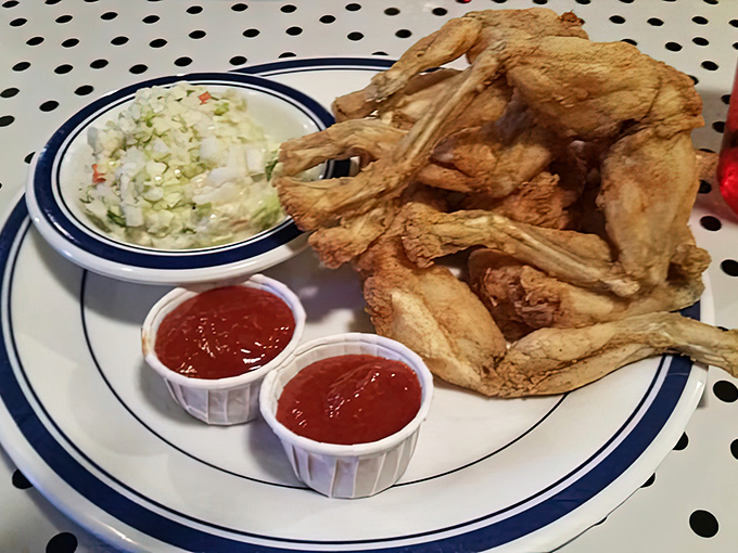 Frog legs: where Southern comfort food meets Ohio river culture in a crispy, tender package that deserves your immediate attention.