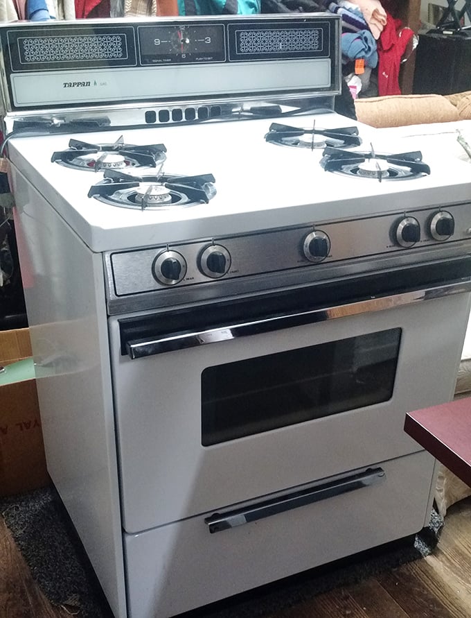 This vintage Tappan range has cooked thousands of meals in its lifetime. The stories this appliance could tell would fill a cookbook.