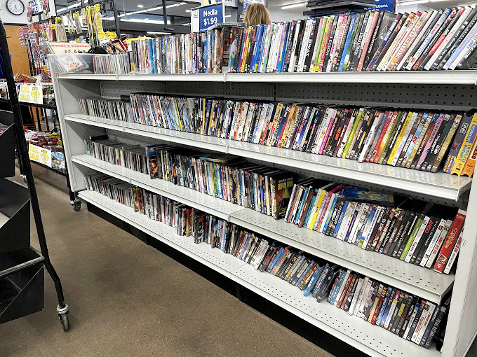DVD shelves packed tighter than a Wisconsin fish fry on Friday night&mdash;proof that physical media still has devoted fans in the streaming age.