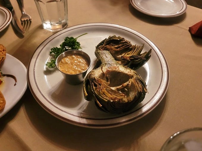 The humble artichoke, transformed by fire and smoke into something divine. Proof that vegetables can be the main event when treated with proper respect.