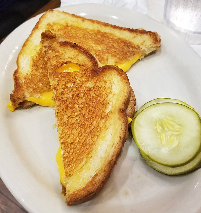 Golden-brown perfection meets melty cheese in this grilled cheese sandwich that would make your childhood self high-five your adult self.