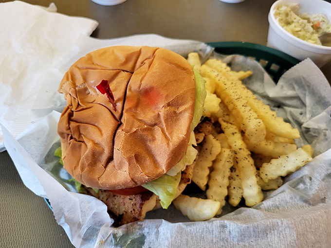 Even landlubbers get the royal treatment. This sandwich doesn't need a fancy name or artisanal description&mdash;just quality ingredients and proper execution. The crinkle-cut fries seal the deal. 
