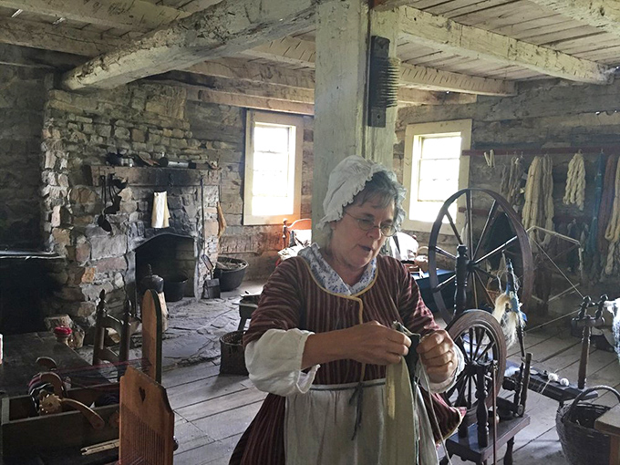 Traditional crafts come alive as skilled interpreters demonstrate techniques that predate "how-to" YouTube videos by about two centuries.