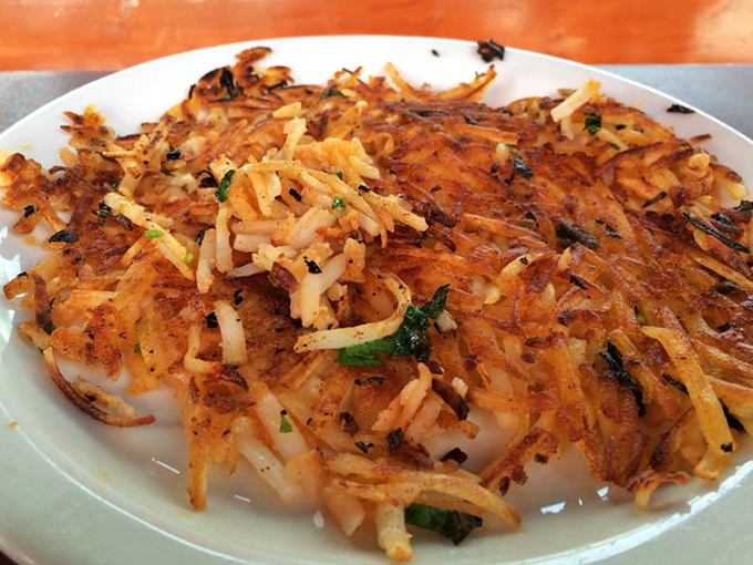 Golden hash browns so perfectly crispy, they practically sing harmony with your taste buds. 