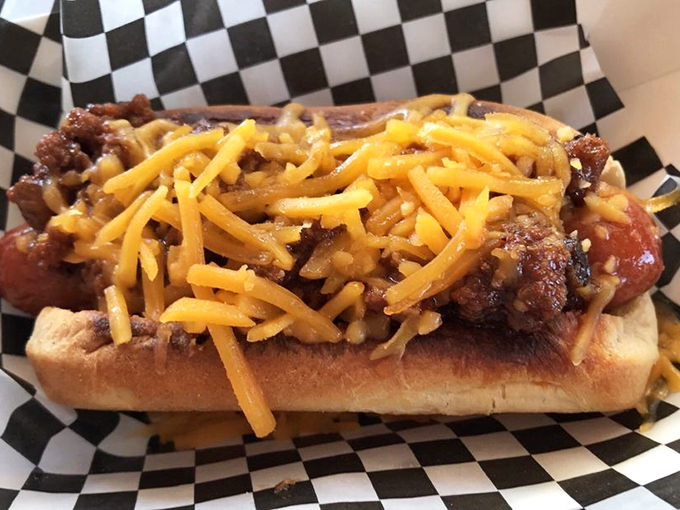 Hot dog nirvana achieved! This sloppy joe-topped masterpiece proves that sometimes more is exactly what you need.