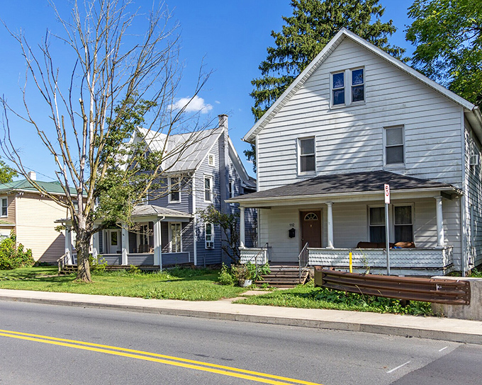 These modest homes with inviting porches represent the affordable dream that's drawing retirees to Muncy's welcoming neighborhoods.