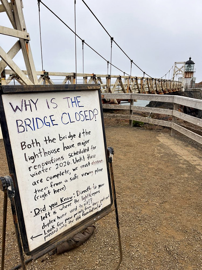 "Why is the bridge closed?" Because even California's most dramatic landmarks occasionally need a spa day and structural reinforcement.