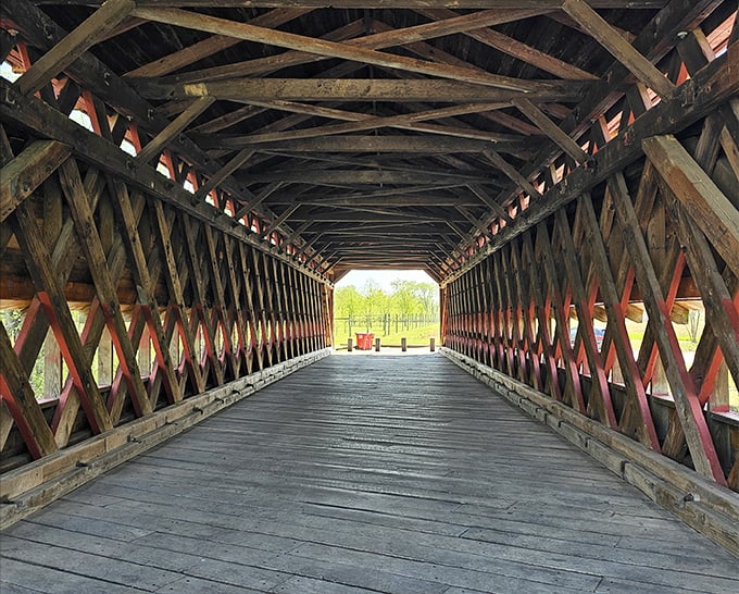 Step inside and you're walking the same wooden planks that bore the weight of Civil War soldiers during the Gettysburg campaign.