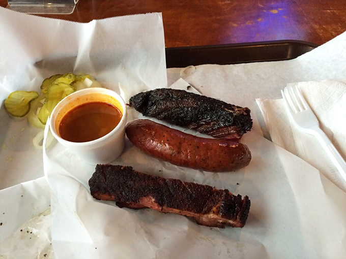 The sausage snap heard 'round the world. Paired with brisket and pickles, this is the Texas trinity that makes grown men weep with joy.