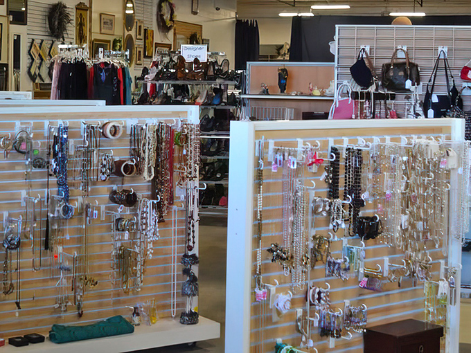 Jewelry displays that would make a magpie swoon. Each necklace tells a story &ndash; though some tales are from the '80s and should probably stay there.