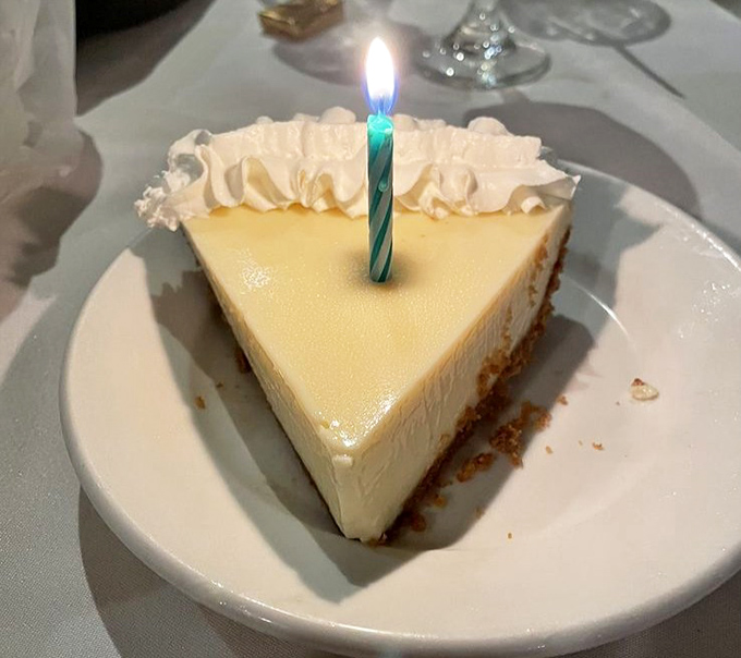 Key lime pie that strikes the perfect balance between sweet and tart&mdash;like Florida itself, wrapped in a graham cracker crust and topped with a birthday candle.