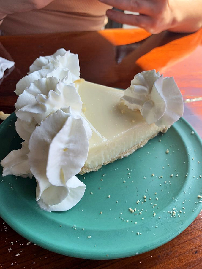 Key lime pie that strikes the perfect balance between sweet and tart, topped with clouds of whipped cream. Florida's signature dessert done right.