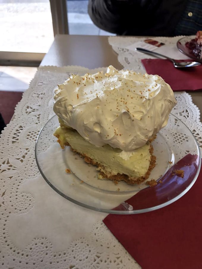 Key lime pie that achieves that elusive balance between sweet and tart. This slice has the power to transport you to Florida without the humidity or tacky souvenirs.