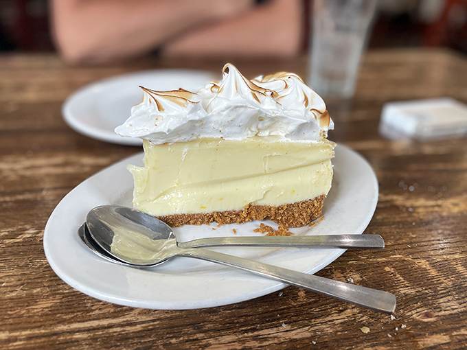 Key lime pie with a cloud of toasted meringue that would make Florida proud. Tangy, sweet, and gone too soon&mdash;just like vacation.