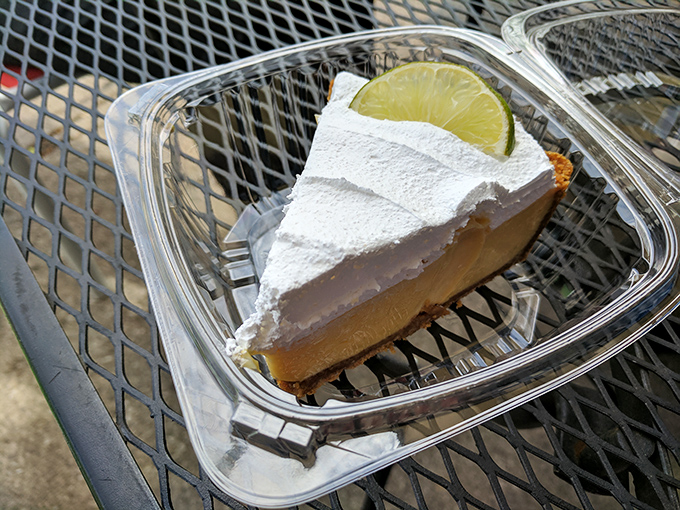 Key lime pie that strikes the perfect balance between tart and sweet, topped with a cloud of whipped cream that makes Ohio feel like Key West.