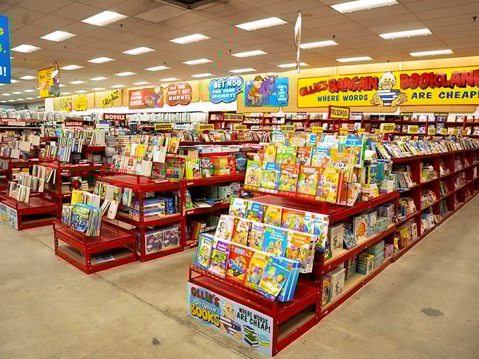 Ollie's "Bargain Bookland" &ndash; where children's literature dreams come true and teachers' classroom budgets suddenly stretch twice as far.