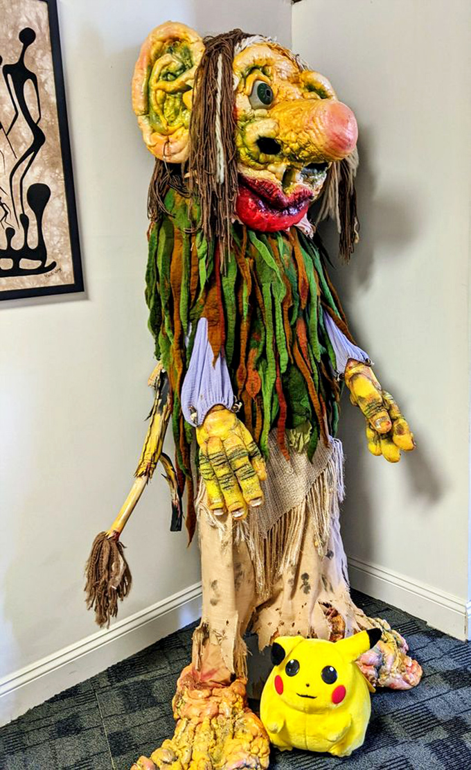 This life-sized troll creation looks like what would happen if Jim Henson designed a character after a particularly wild weekend in the forest.
