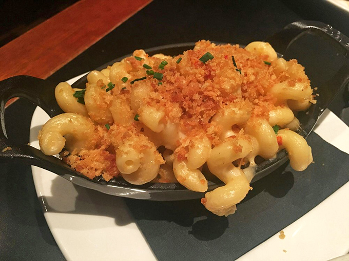 Mac and cheese for grown-ups&mdash;where pasta meets decadence in a cast-iron skillet. The crispy top layer is worth fighting your dining companion for.