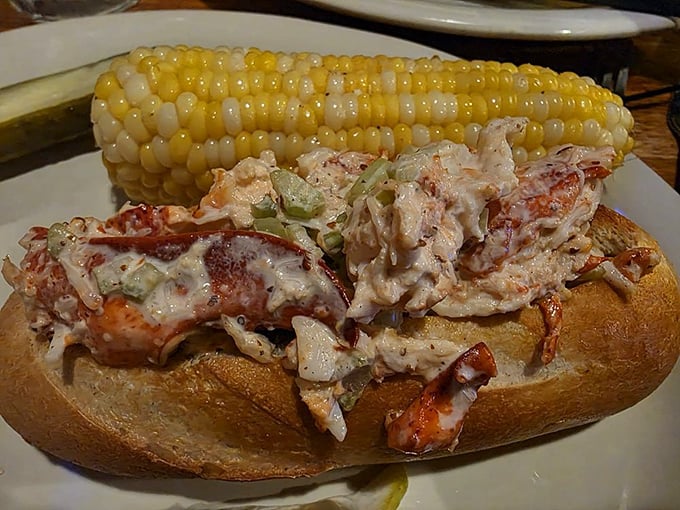 This isn't just a lobster roll; it's summer in New England captured in a single, perfect bite. Sweet chunks of lobster practically high-five your taste buds.