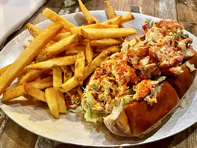 The lobster roll that launched a thousand road trips. Buttery, overflowing, and worth every mile of the journey.