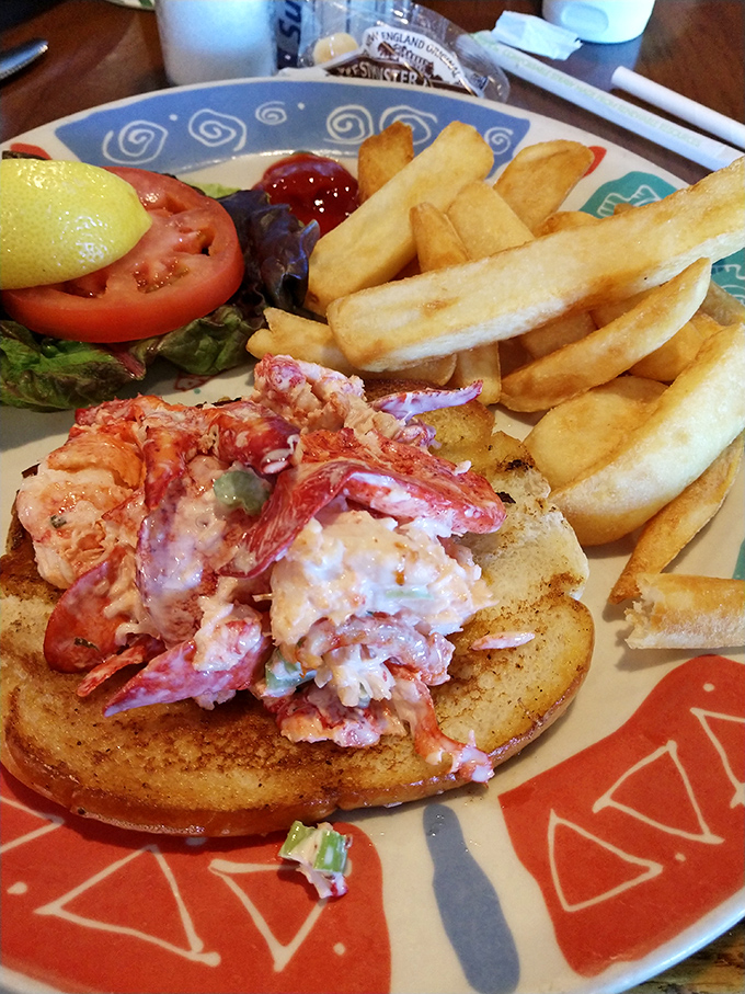 The star of the show! Chunks of sweet Maine lobster nestled in a buttery toasted roll &ndash; proof that sometimes the simplest pleasures deliver the most profound satisfaction.
