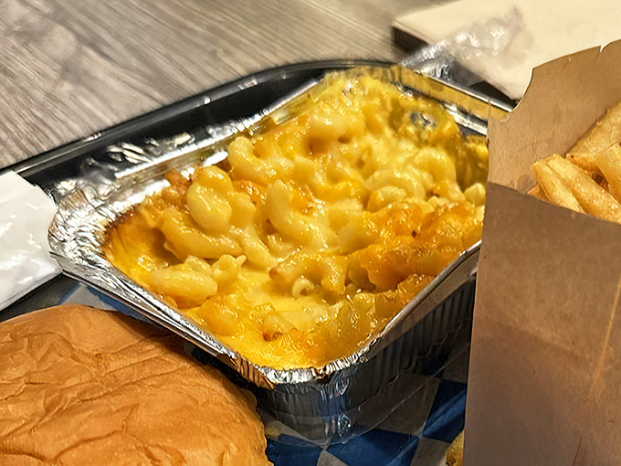 Mac and cheese that doesn't just sit there looking pretty&mdash;it bubbles with molten cheese promise that would make your grandmother secretly jealous.