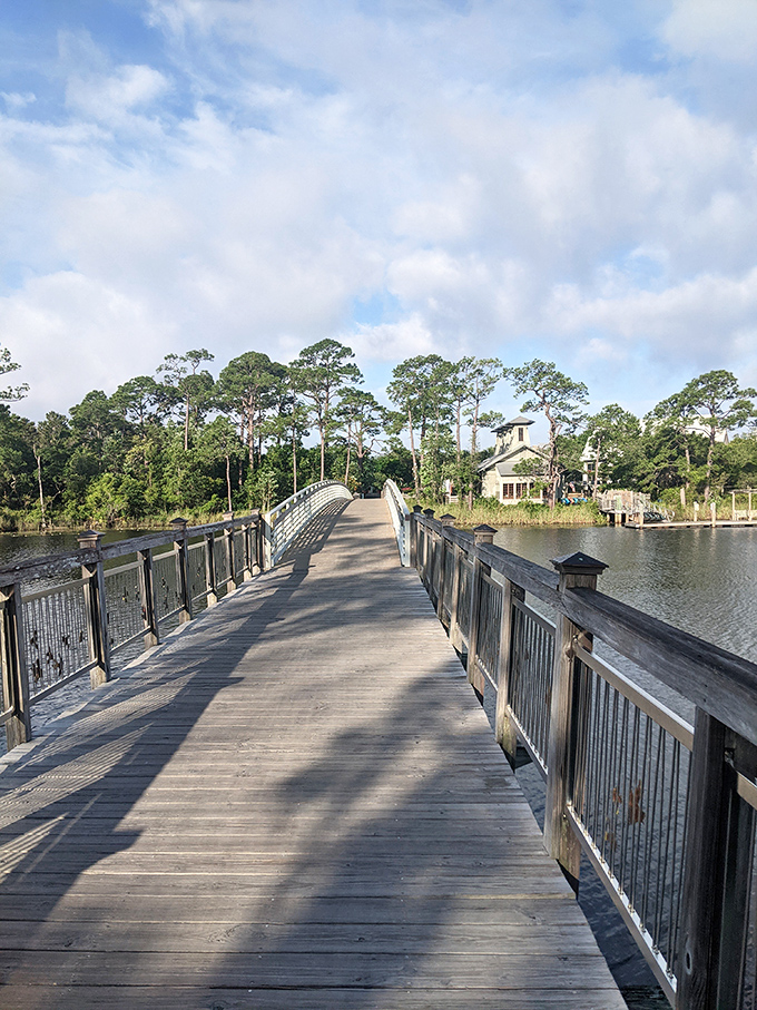 This wooden boardwalk stretching over coastal waters isn't just a path—it's an invitation to slow down and remember why you came to Florida in the first place.