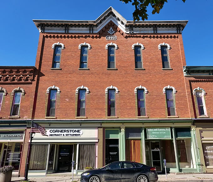 Built in 1890, the Masonic Hall stands as a testament to craftsmanship from an era when buildings were constructed to impress for centuries.