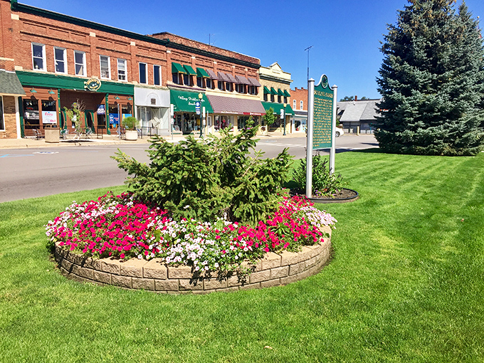 Colorful flower beds and manicured lawns showcase Brooklyn's commitment to beauty beyond the racetrack excitement.
