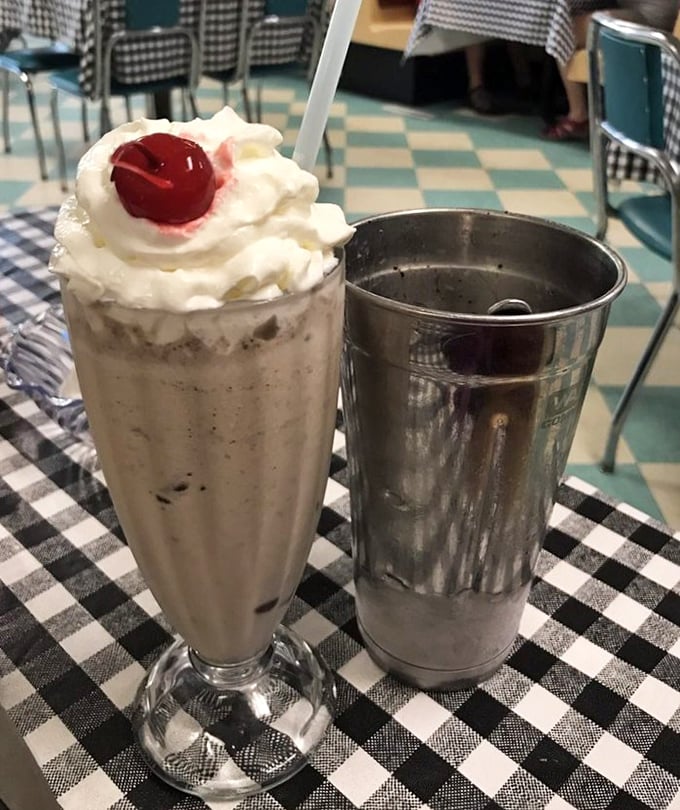 The classic milkshake arrives with its own backup plan&mdash;that extra metal cup ensuring you get every last creamy drop.