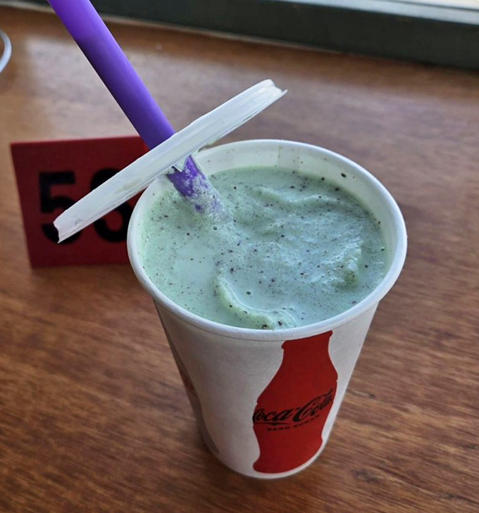 This isn't just a milkshake; it's a commitment. Thick enough to require serious straw strength and patience, but worth every laborious sip.