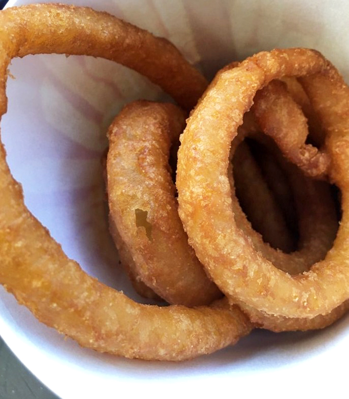 Golden rings of happiness that snap with each bite. These aren't your fast-food onion rings &ndash; these are the real deal.