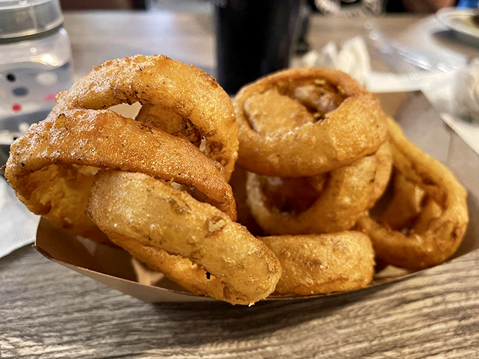 The holy grail of onion rings&mdash;perfectly golden, audibly crunchy, and substantial enough to make you forget about whatever else you ordered.
