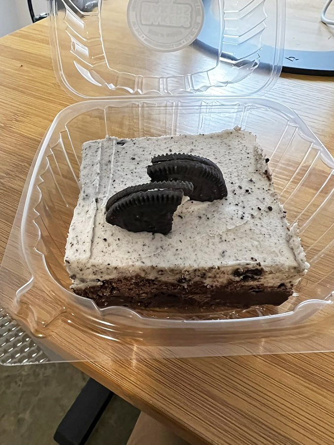 Cookies and cream transformed into brownie brilliance. This Oreo creation is what childhood dreams grow up to become.