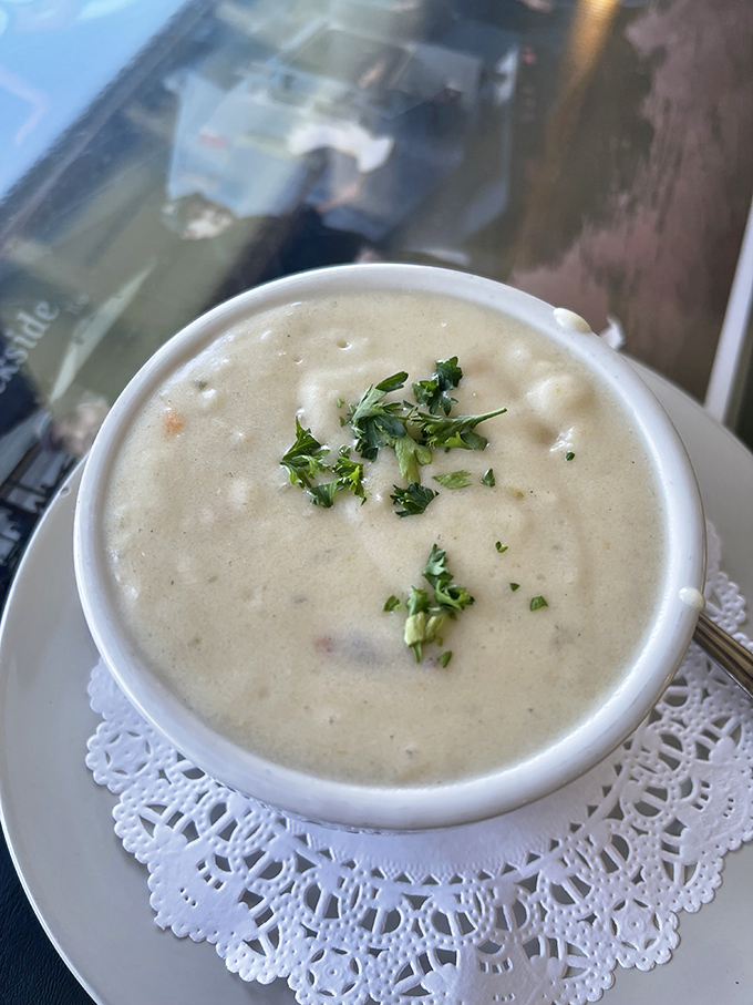 Chowder so good you'll contemplate drinking it straight from the bowl. The sprinkle of fresh herbs isn't garnish&mdash;it's the exclamation point.