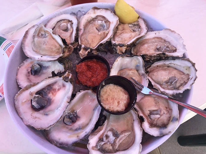 Nature's perfect appetizer: briny, chilled oysters on ice. Half the fun is deciding whether to dress them up or let them shine solo.