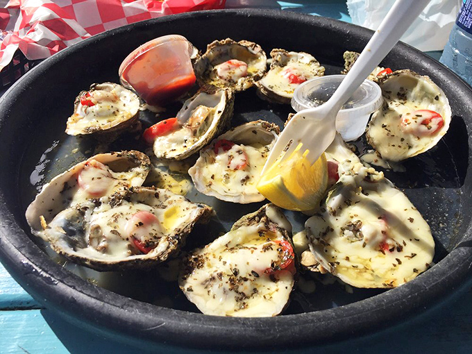 Baked oysters that strike that magical balance between "I should savor this slowly" and "I need to order another dozen immediately."