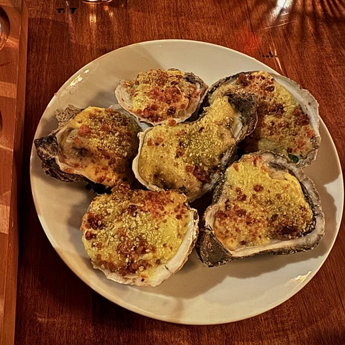 Oysters Rockefeller that would make the actual Rockefellers jealous. Each shell cradles a little masterpiece of decadence.