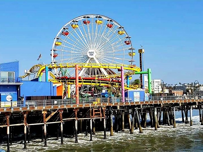 The Pacific Wheel isn't just a Ferris wheel—it's California's solar-powered lighthouse, beckoning joy-seekers from miles around.