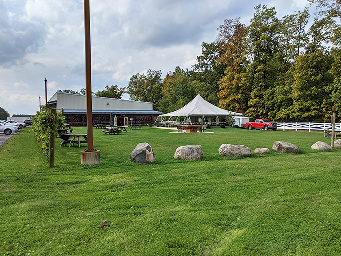 Where local grapes and good times flow freely – outdoor spaces like this are Vermilion's version of Napa, minus the pretension.