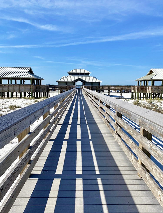 Beach boardwalks: where flip-flops meet architecture in a marriage of function and coastal charm that leads to postcard-perfect vistas.