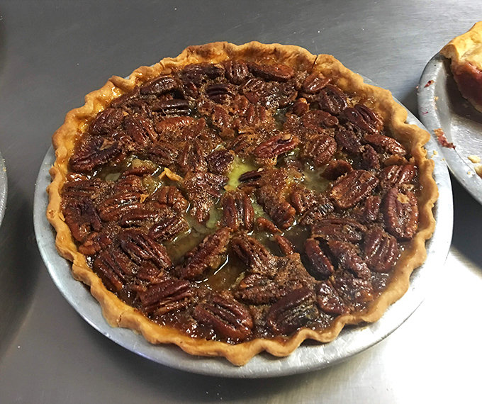 Pecan pie that glistens with promise&mdash;each nut perfectly arranged like nature's mosaic atop a filling that strikes the ideal balance between sweet and rich.