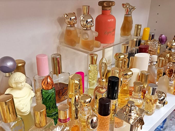 The perfume collection &ndash; where your grandmother's signature scent waits to transport you back to Sunday dinners and holiday gatherings faster than any time machine. 